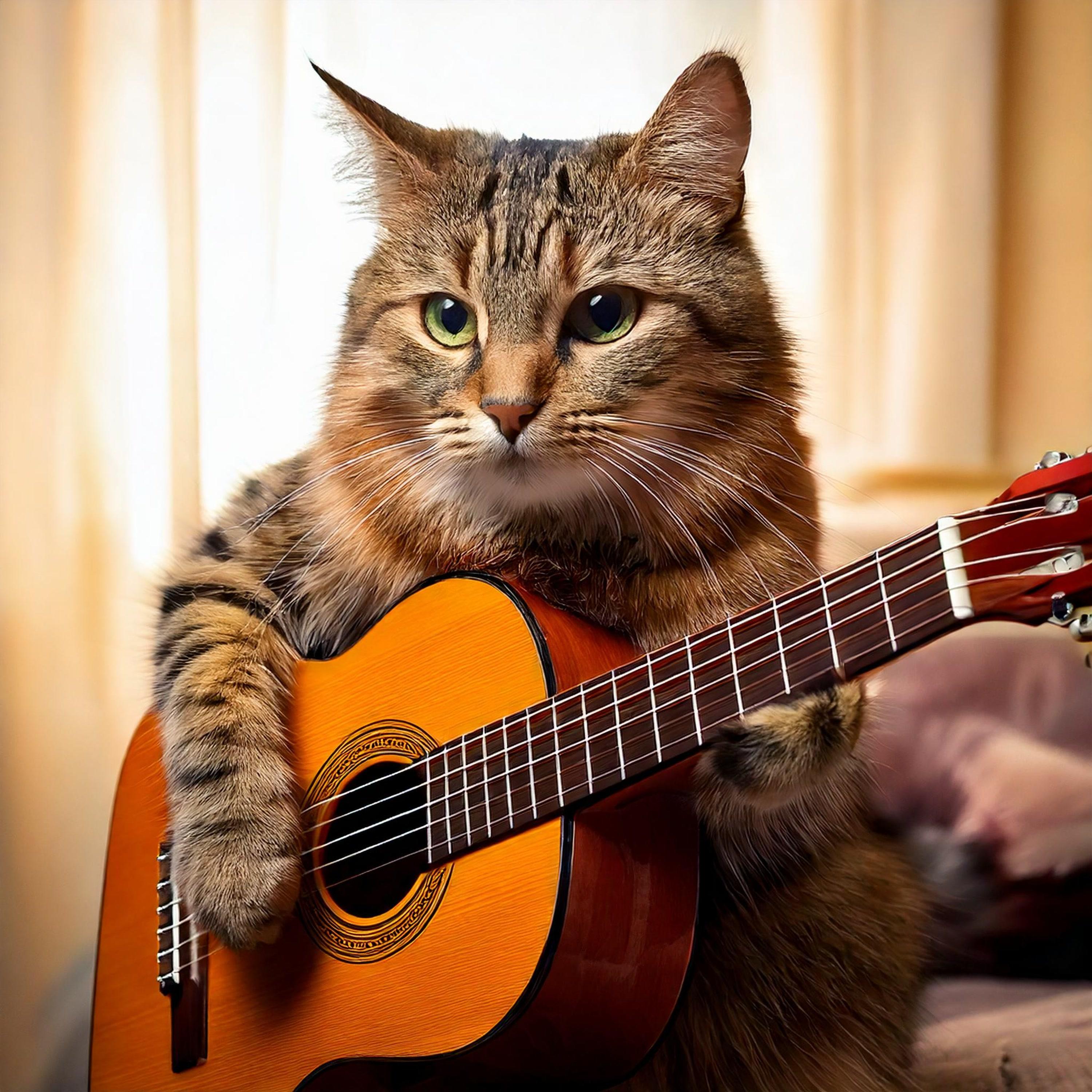 Cat's Calm Guitar - Gentle Acoustic Guitar/Beautiful Relaxing Music for ...