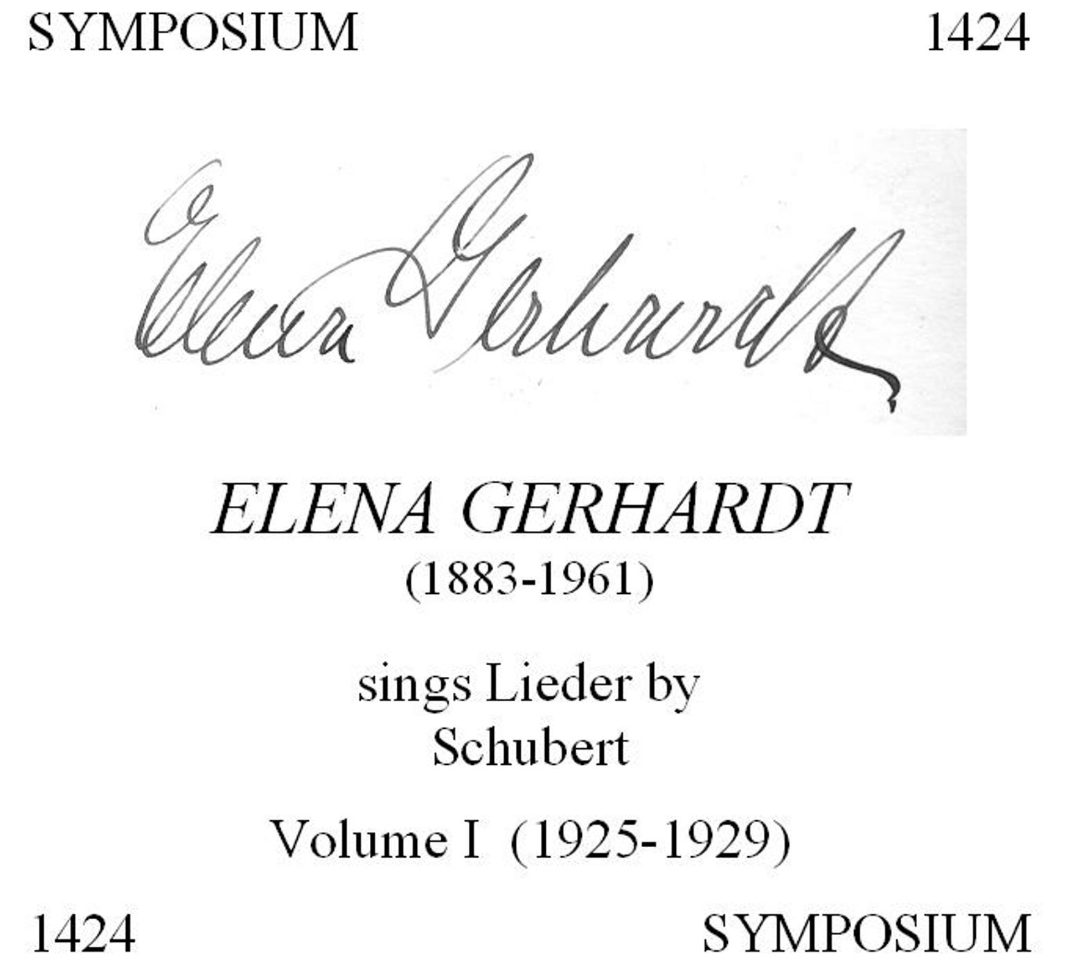 Elena Gerhardt: In a Recital of Lieder by Schubert - Elena Gerhardt ...