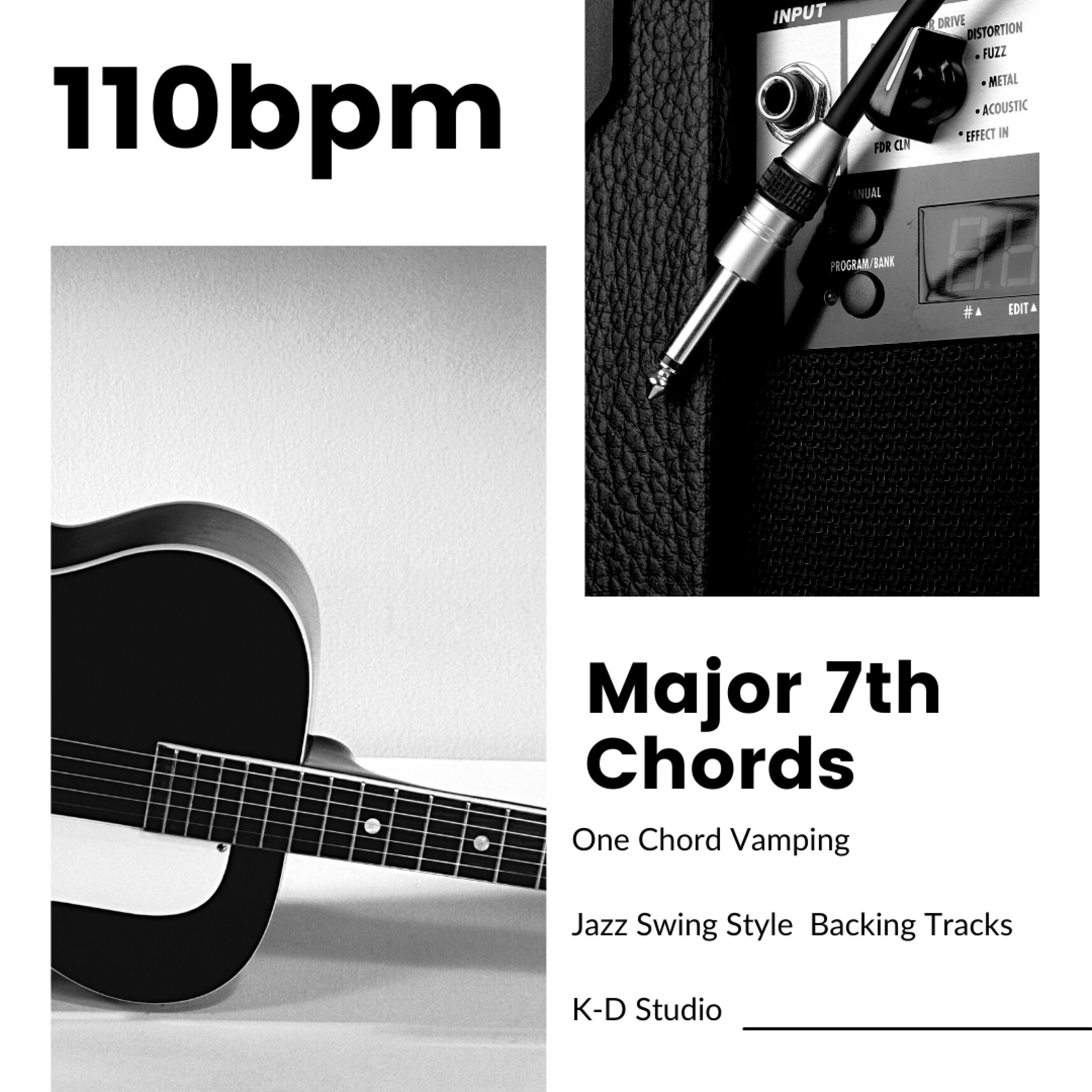 Cmaj7: One Chord Vamping (Major7th Chords) 110 bpm Jazz Swing Style ...