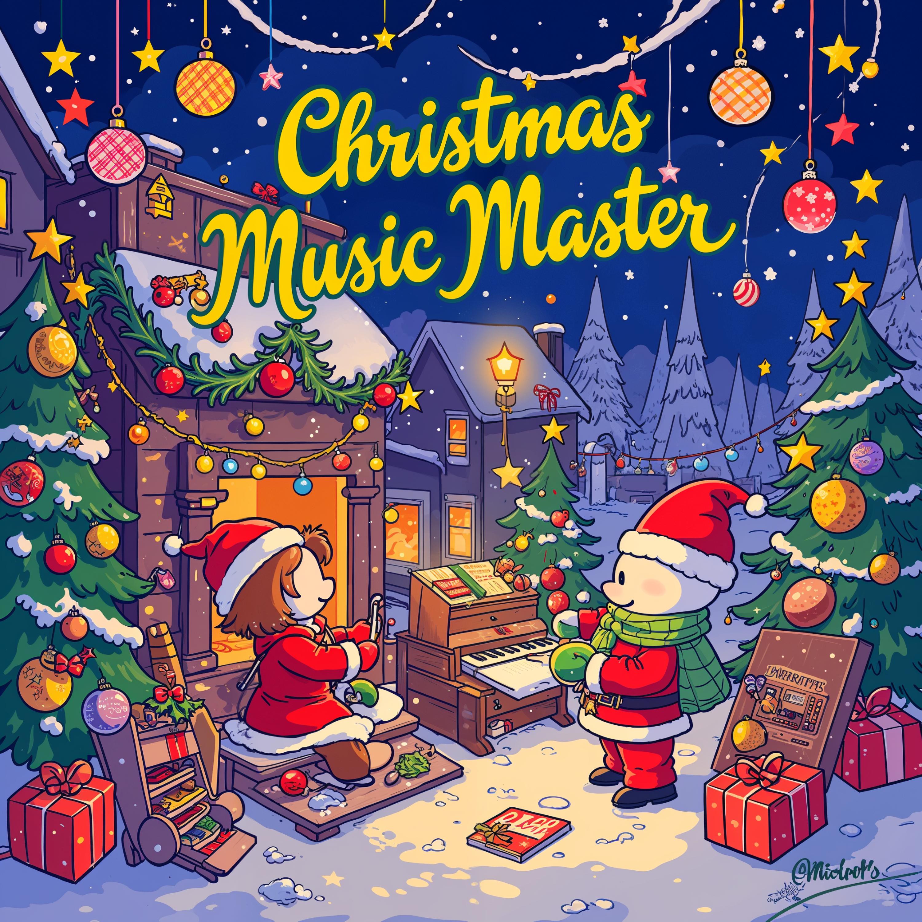 Santa’s Reindeer Sleigh Ride Through the Night - Christmas Music Master ...