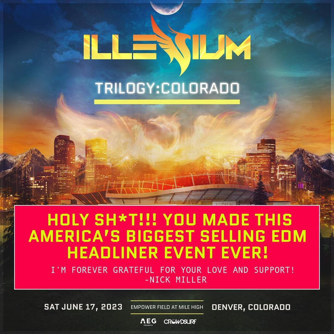 ILLENIUM @ TRILOGY: COLORADO 2023 | Empower Field At Mile High 06.17 ...