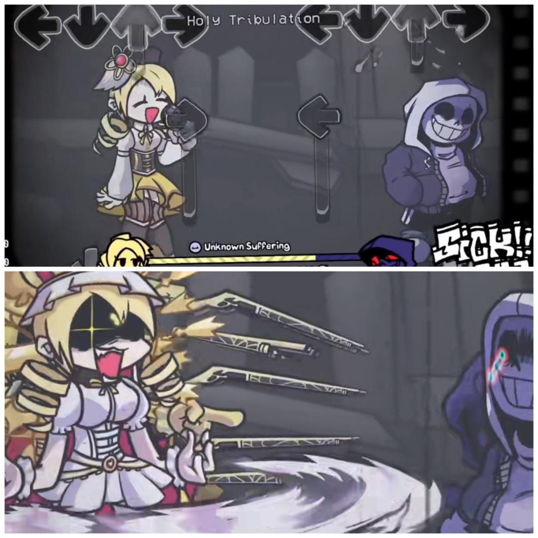 [Holy Tribulation]Unknown Suffering V3 but Mami and Sans - FNF X UT私人向歌 ...