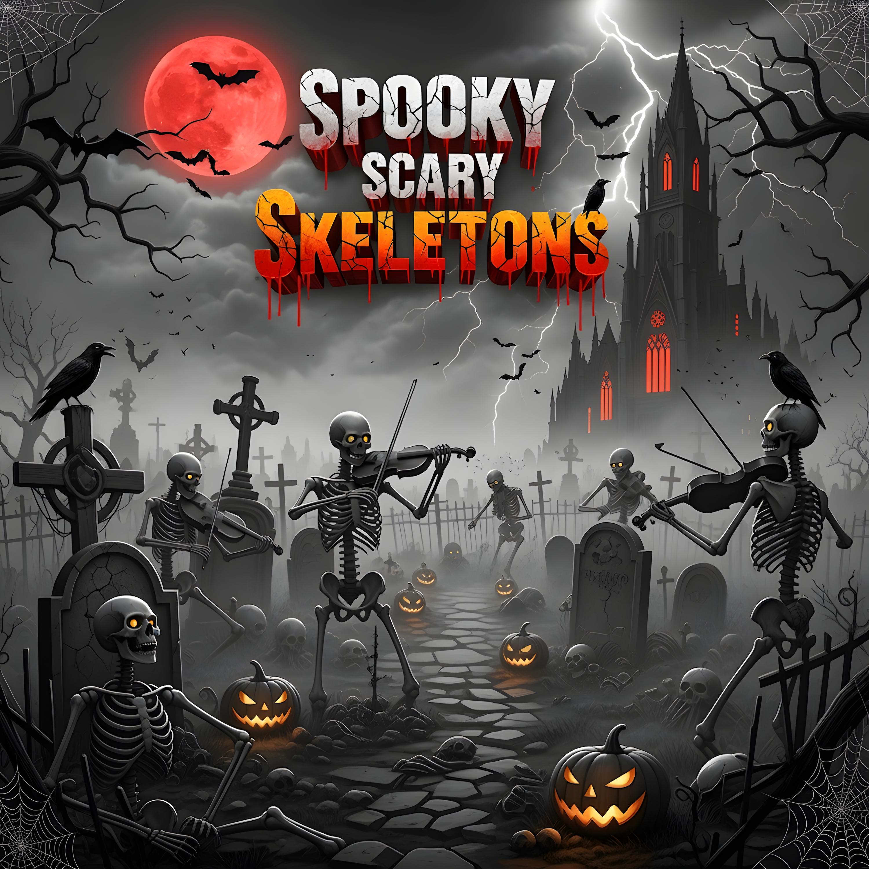 Eerie Apparition Background - Spooky Scary Skeletons/Screaming ...