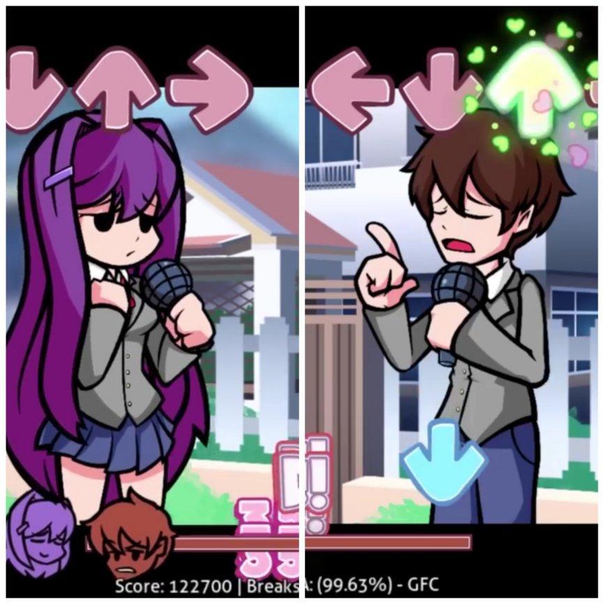 [You and me(Yuri)] FNF Doki Doki Takeover Plus Mod - FNF Doki Doki ...